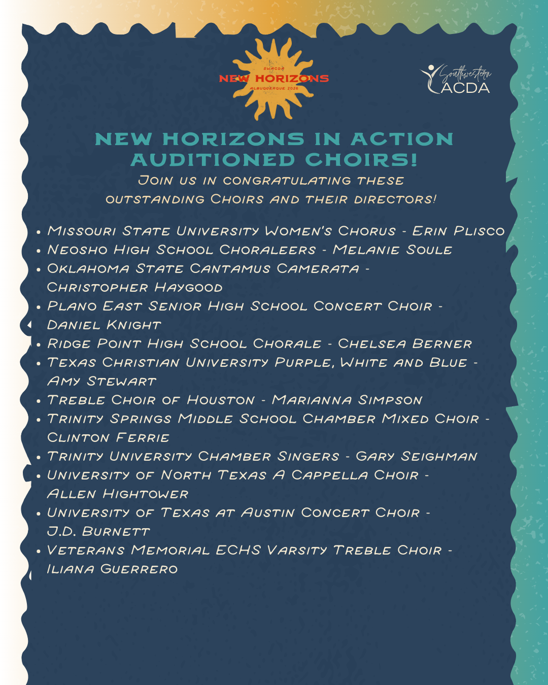 2026 Conference - Southwestern American Choral Director’s Association