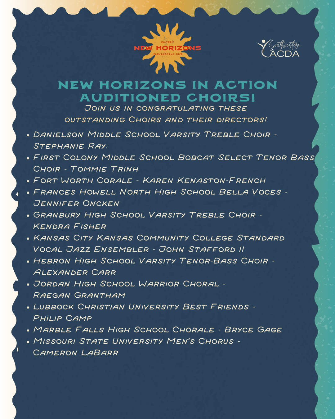 2026 Conference - Southwestern American Choral Director’s Association
